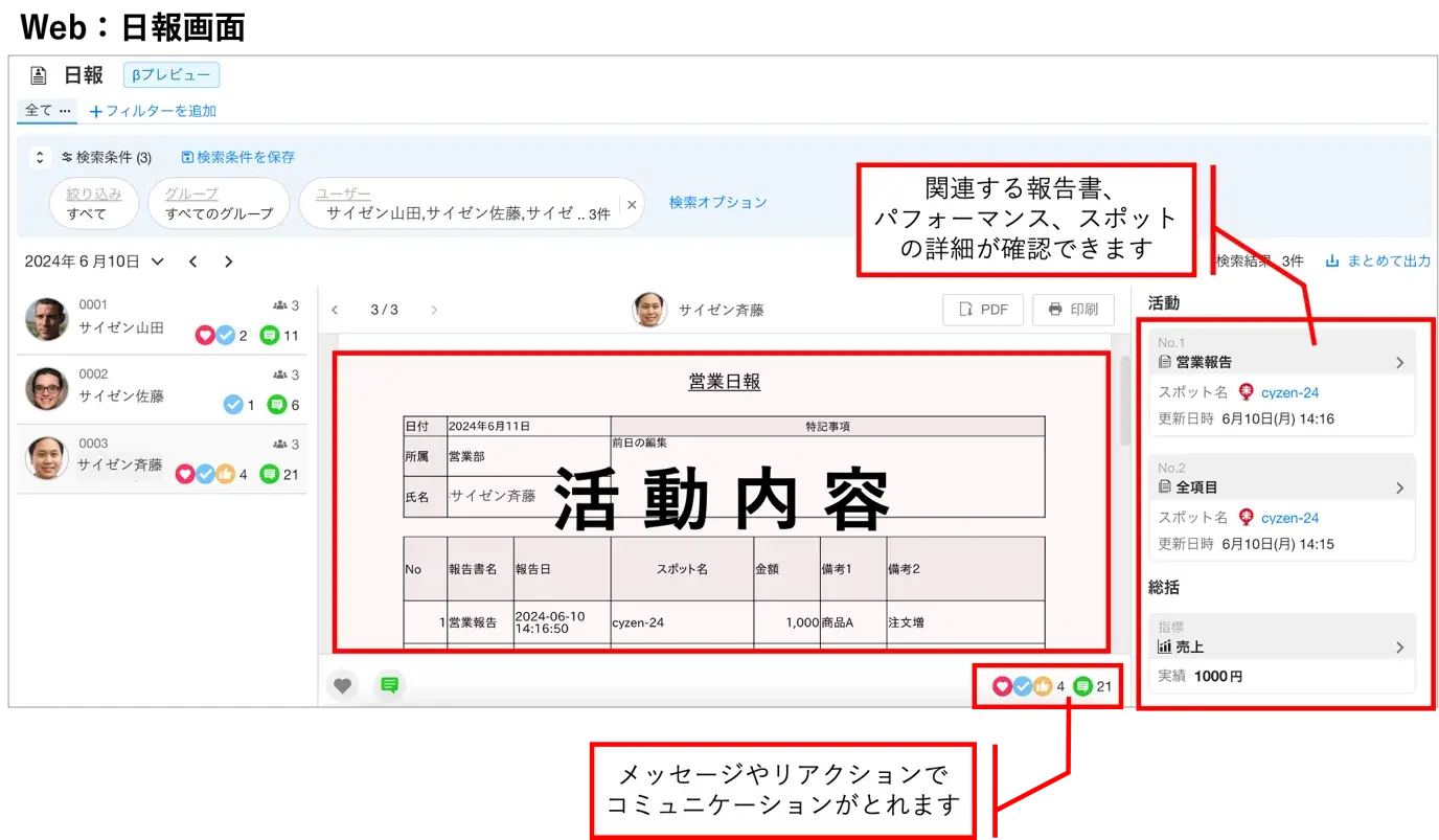 cyzenに日報機能を追加！報告書機能もさらに便利になりました。